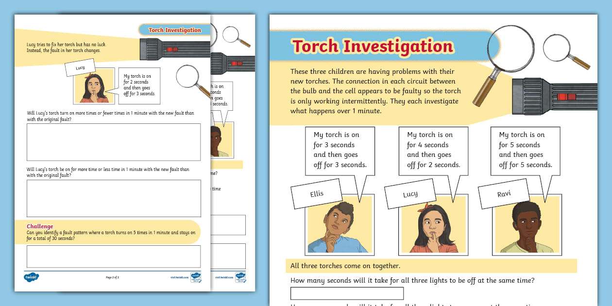 👉 KS2 Torch Maths Investigation (teacher made) - Twinkl