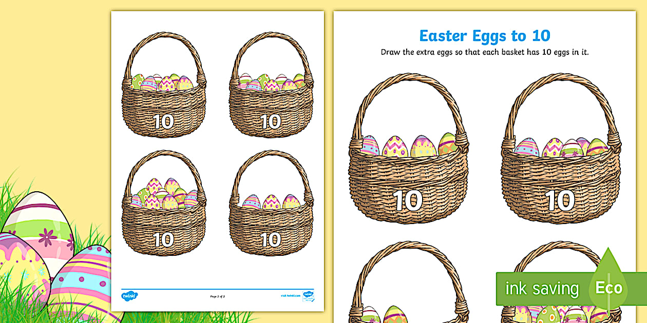 Easter Bunny Number Bonds to 10 Worksheet / Worksheet