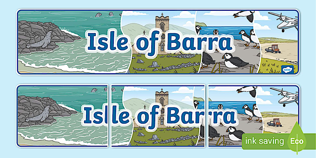 Isle of Barra Display Banner (Teacher-Made) - Twinkl