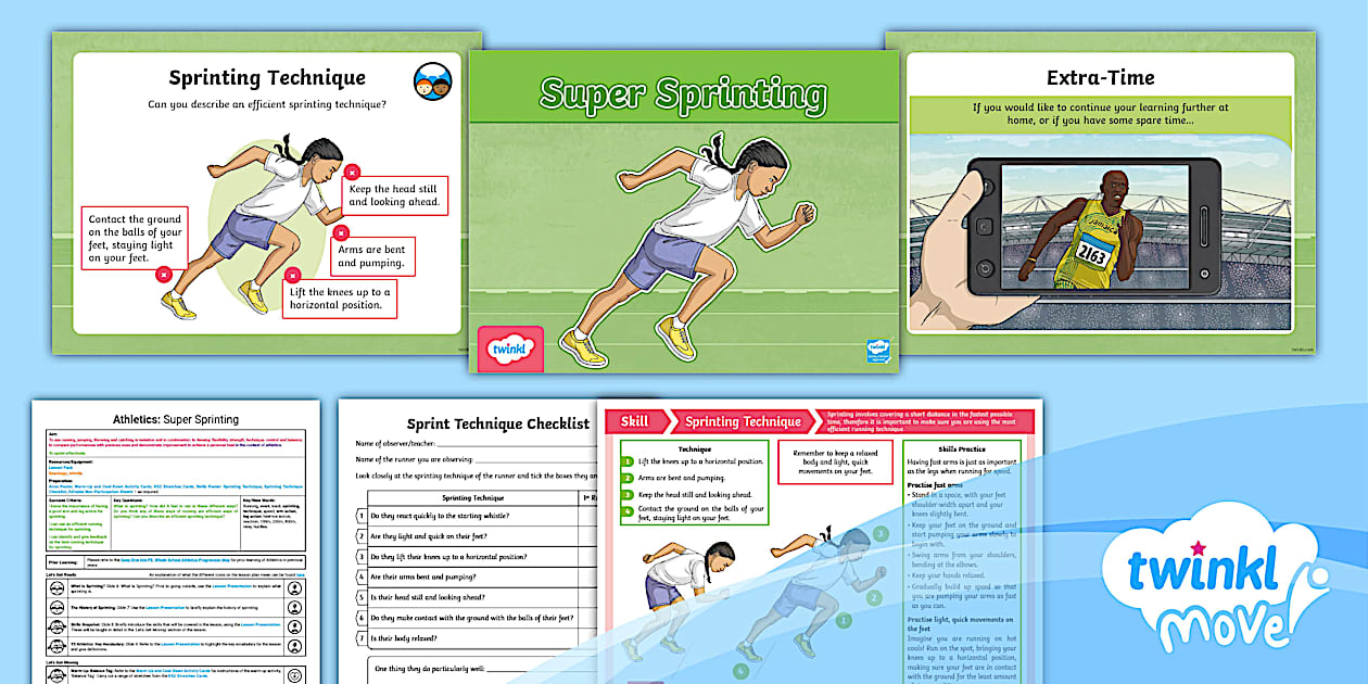 Sprinting Lesson - Year 3 Athletics - Twinkl Move PE