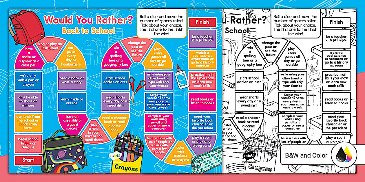 School Would You Rather | Back to School | Twinkl USA