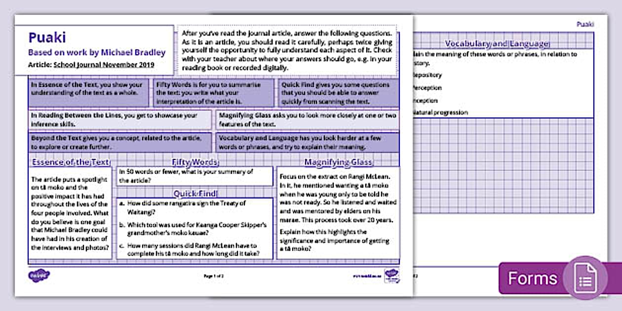 Level 4 November 2019 Journal - Puaki Article