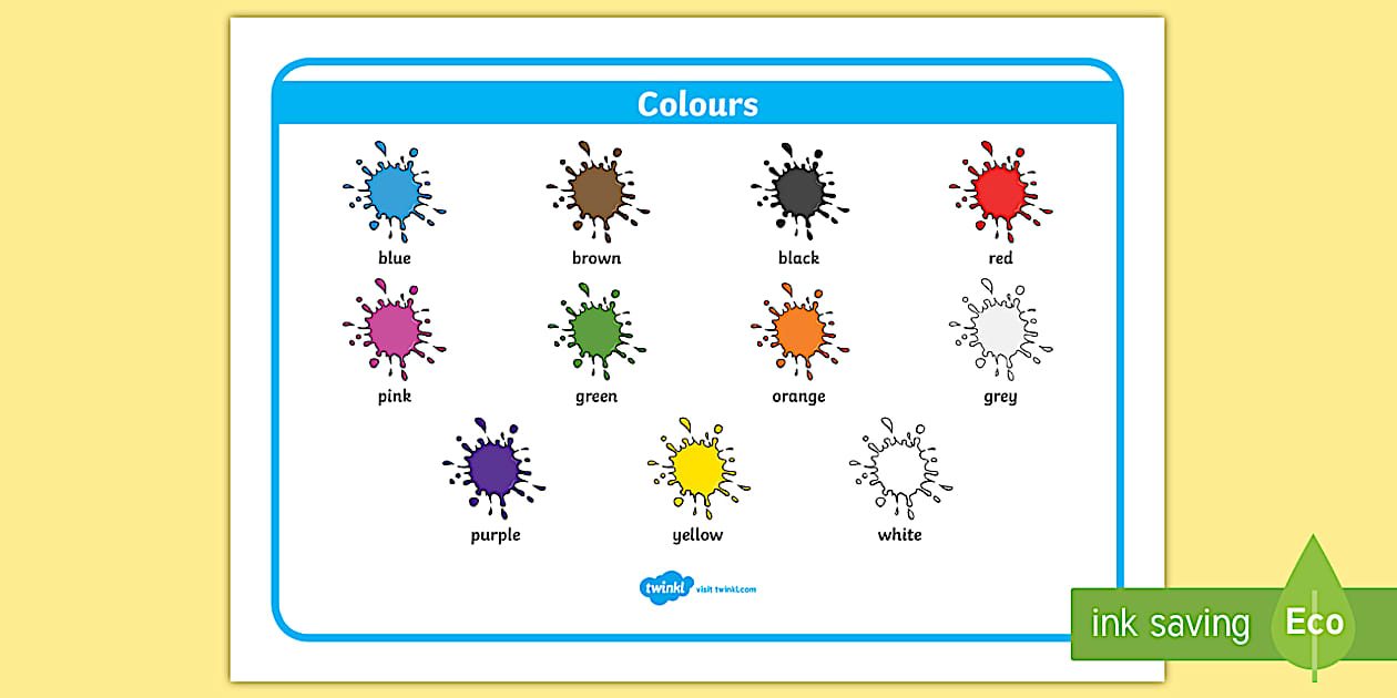Colour Vocabulary Mat - ESL Colour Resources (teacher made)
