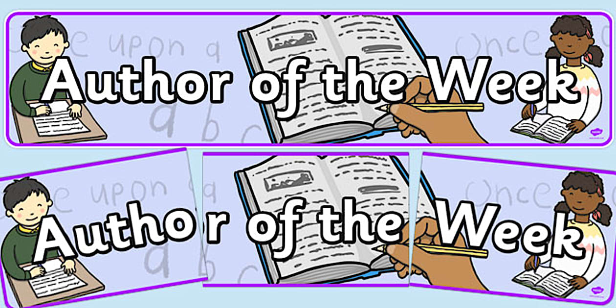 👉 Author of the Week Display Banner (teacher made)
