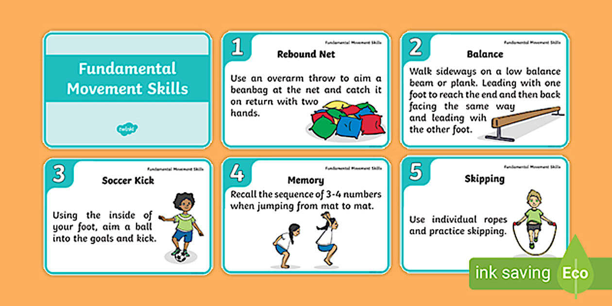 Fundamental Movement Skills Cards (Teacher-Made) - Twinkl