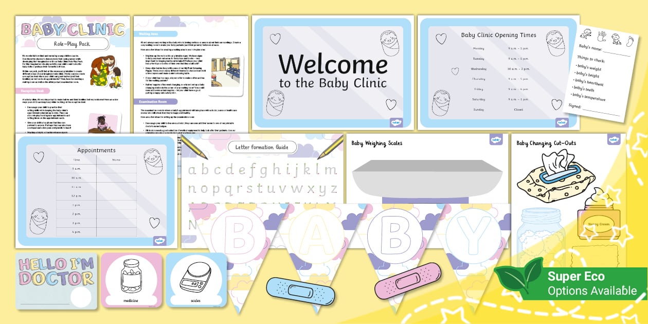 Baby Clinic Role-Play Pack (teacher made) - Twinkl