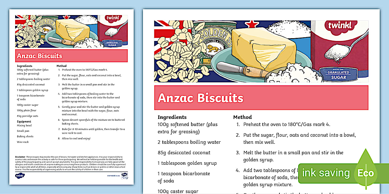 Black and White ANZAC Biscuits Recipe (Lehrer gemacht)