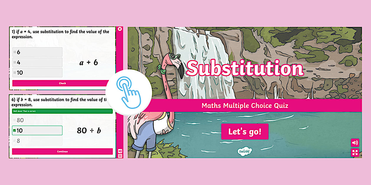 👉 Substitution KS2 Maths Multiple Choice Quiz - Twinkl