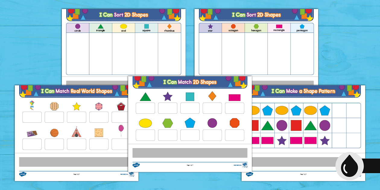 2D Shapes Adapted Work Activities (teacher made) - Twinkl