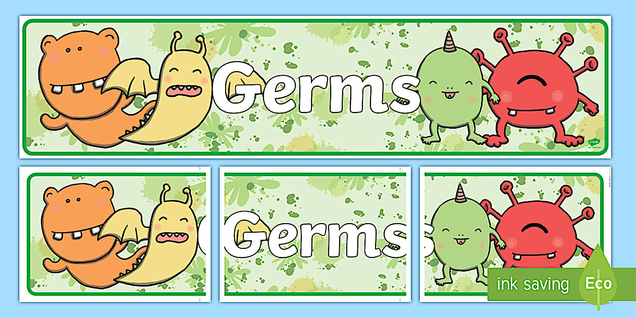 Germs Display Banner (Teacher-Made) - Twinkl