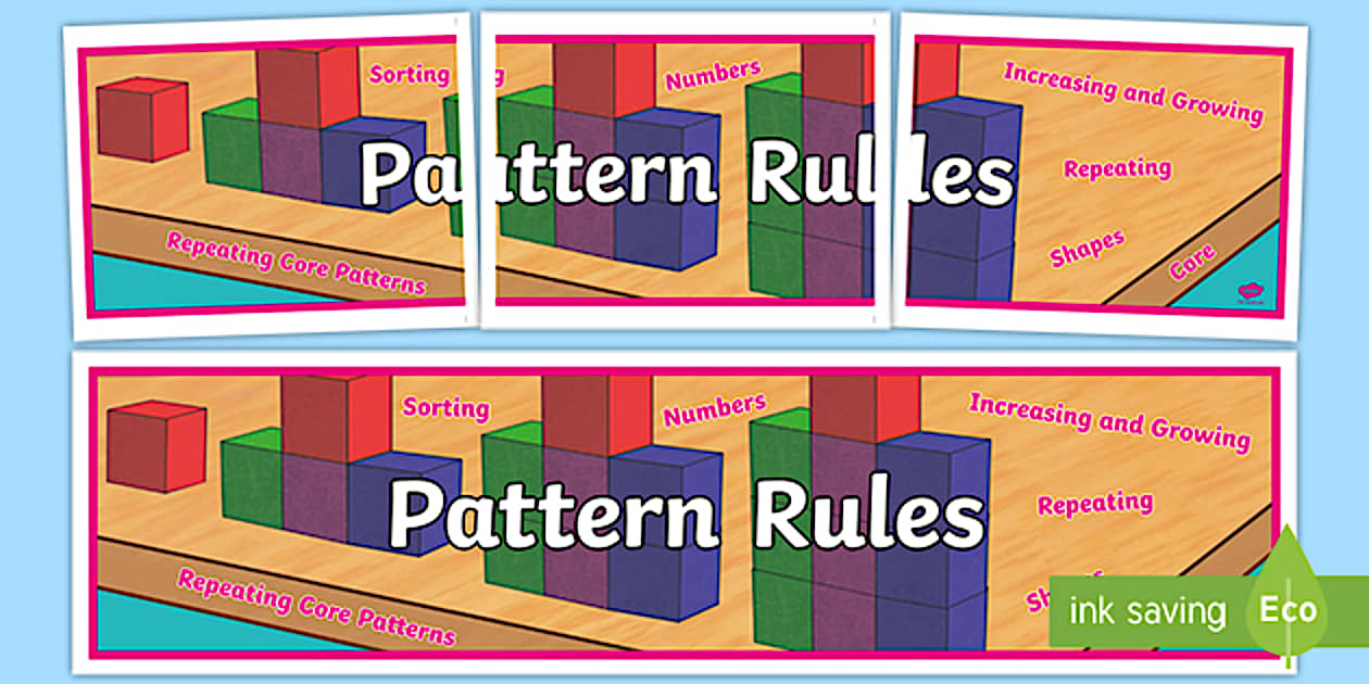 Pattern Rules Banner (teacher made) - Twinkl