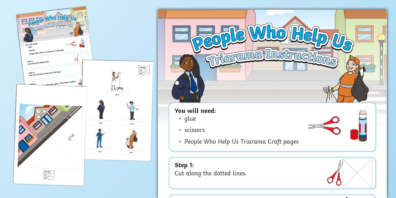 People Who Help Us Triarama Craft (teacher made) - Twinkl