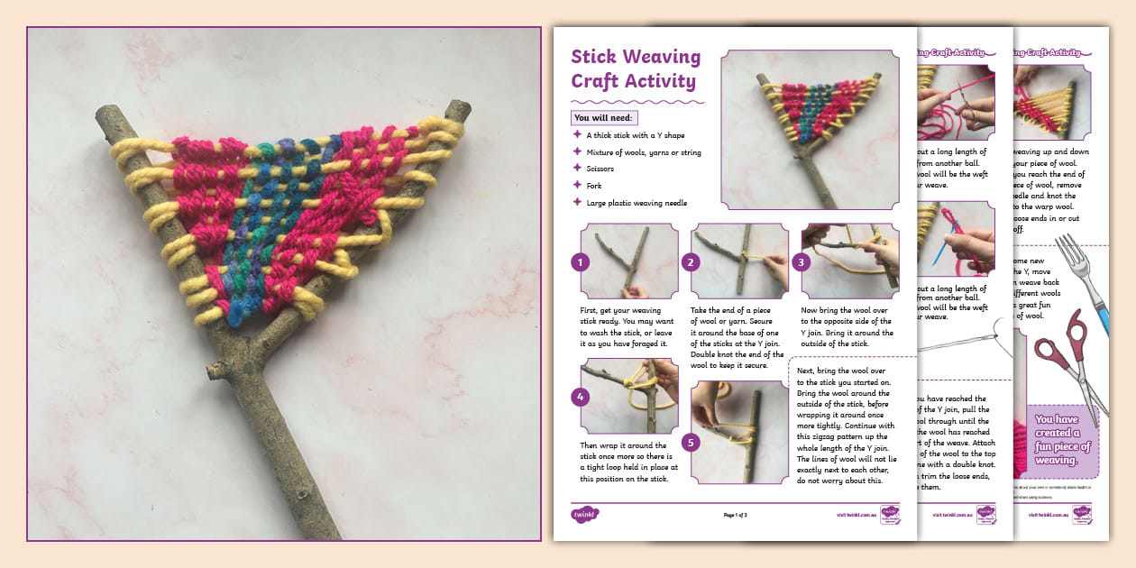 Stick Weaving Craft Activity - Primary STEM resources