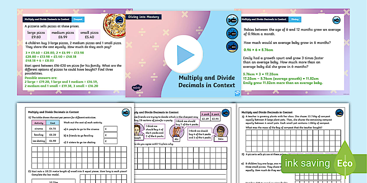 👉 Y6 DiM: Step 9 Multiply and Divide Decimals in Context