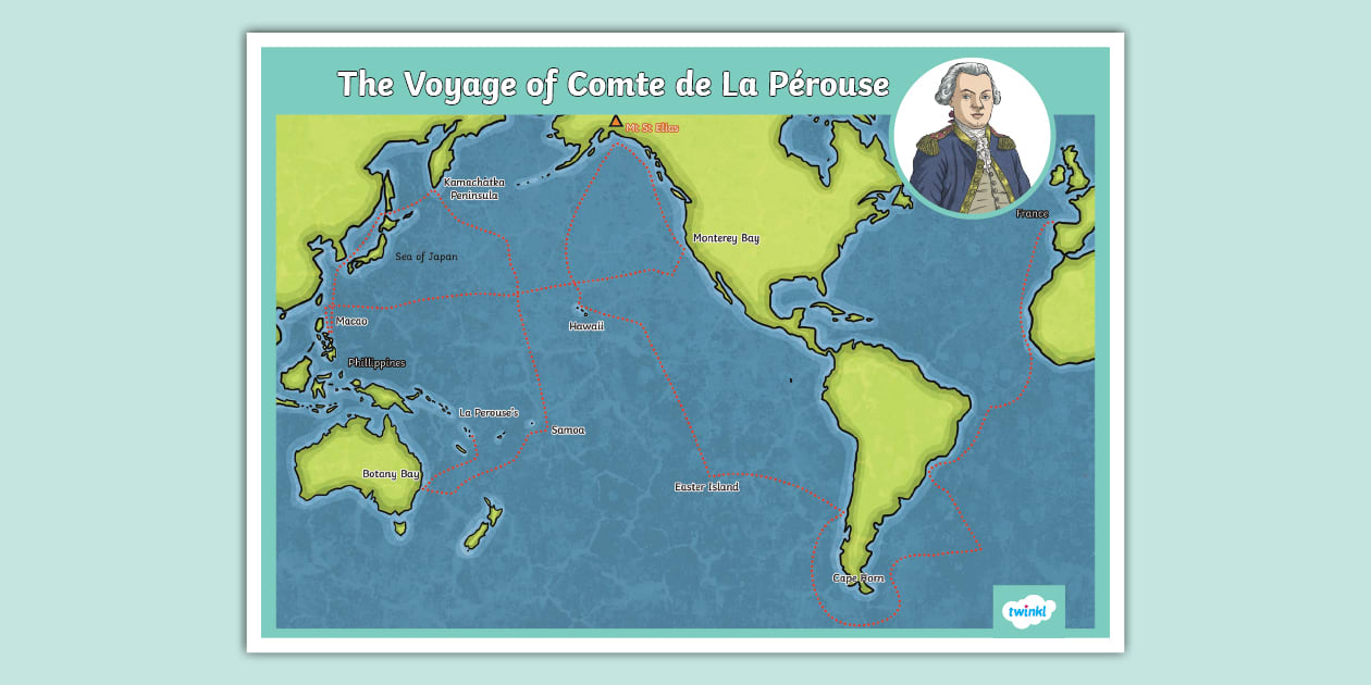 Comte de La Pérouse Voyage Map - Primary History Resources