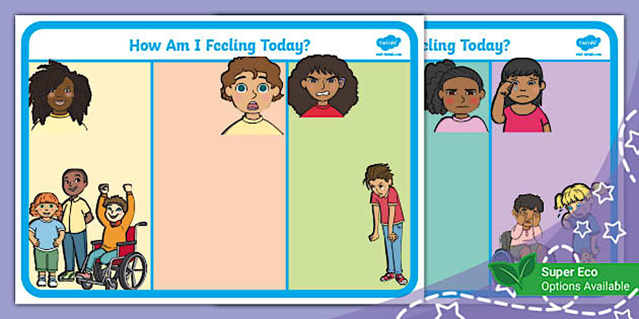 How Am I Feeling Today? Display Poster For Tracking Emotions