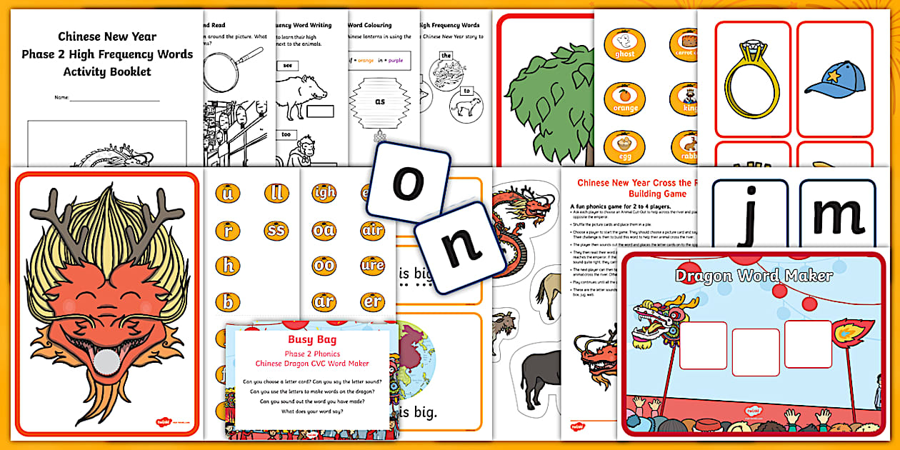 EYFS Chinese New Year Phonics Activities Resource Pack