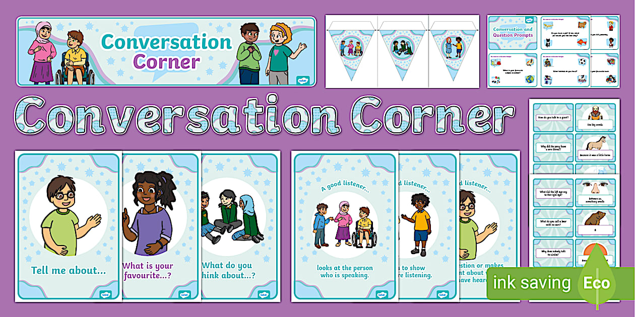 Conversation Corner Display Pack (Teacher-Made) - Twinkl