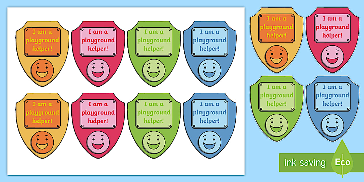 Playground Helper Badges - Twinkl
