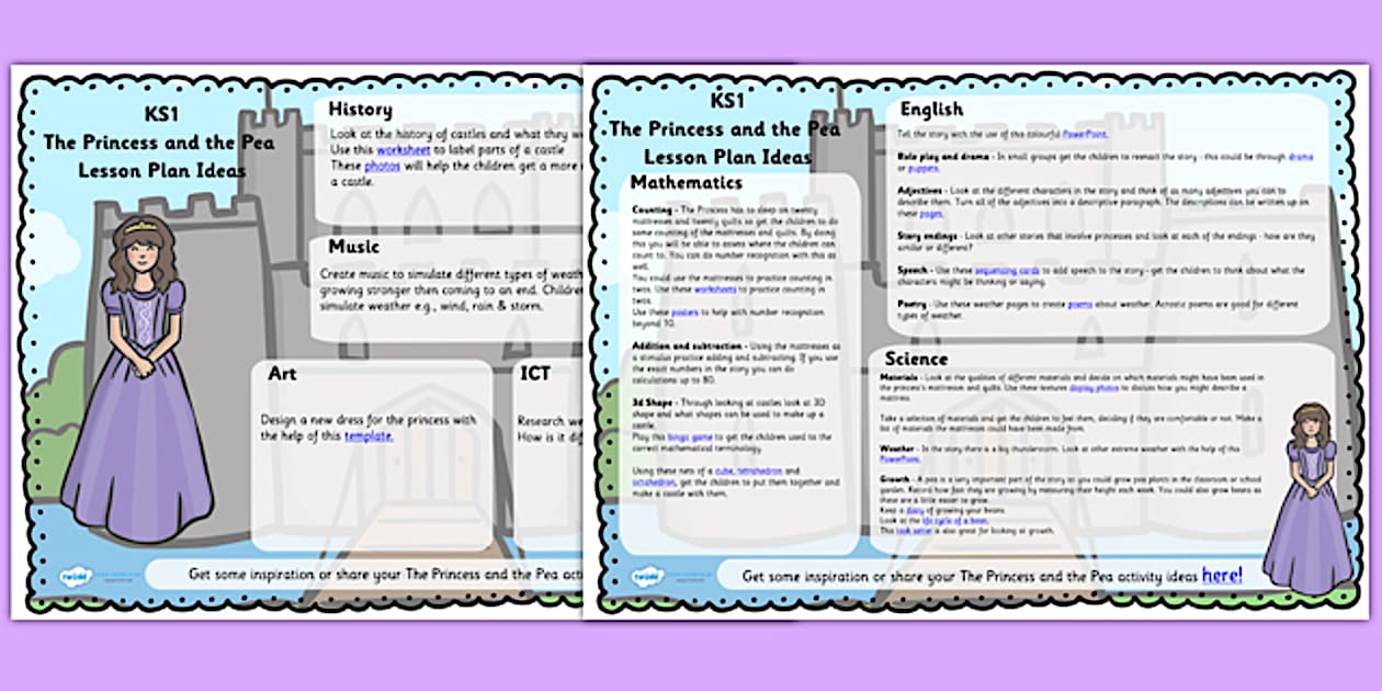 The Princess and the Pea Lesson Plan Ideas KS1 - Twinkl