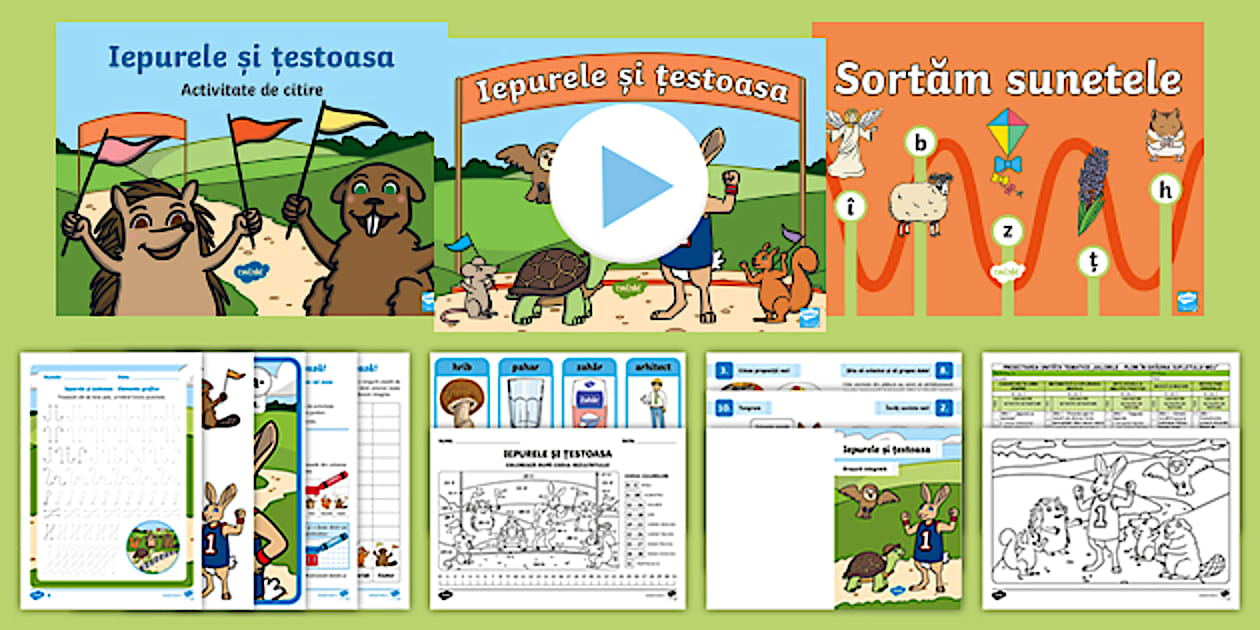 Iepurele și țestoasa - Pachet cu resurse - Twinkl