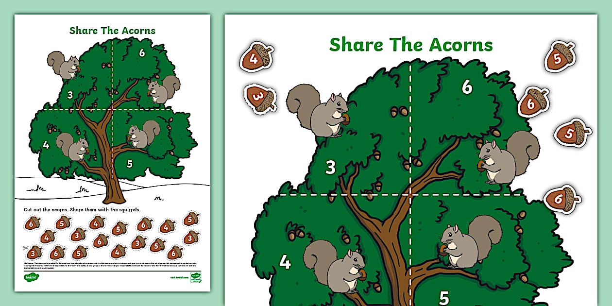 An autumn themed numeracy resource to reinforce the recognition of ...