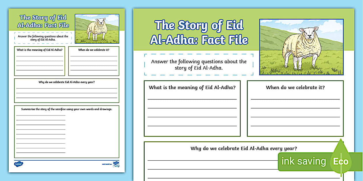 The Story of Eid Al-Adha Fact File (teacher made) - Twinkl