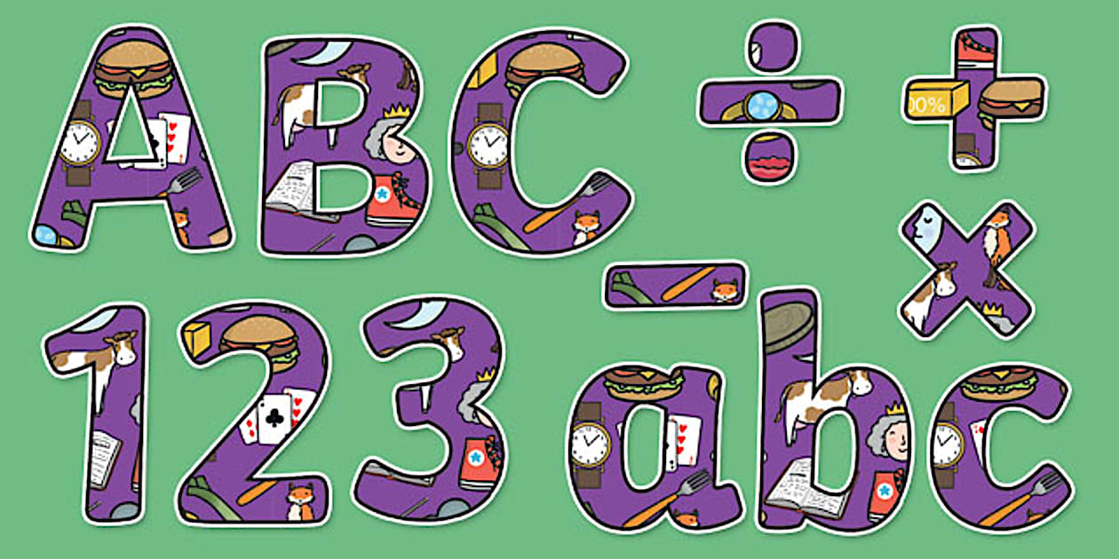 Phase 3 Themed Display Lettering Letters and Numbers Pack