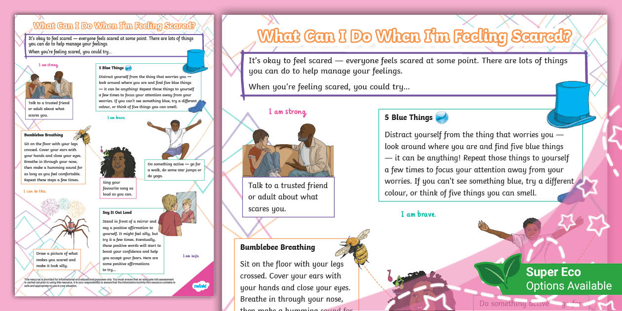 What Can I Do When I'm Feeling Scared? Poster (teacher made)