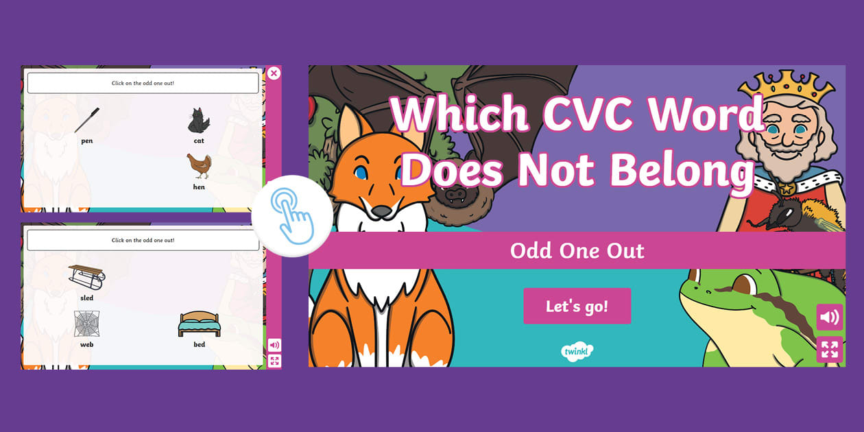 Which CVC Word Does Not Belong Interactive Game - Twinkl