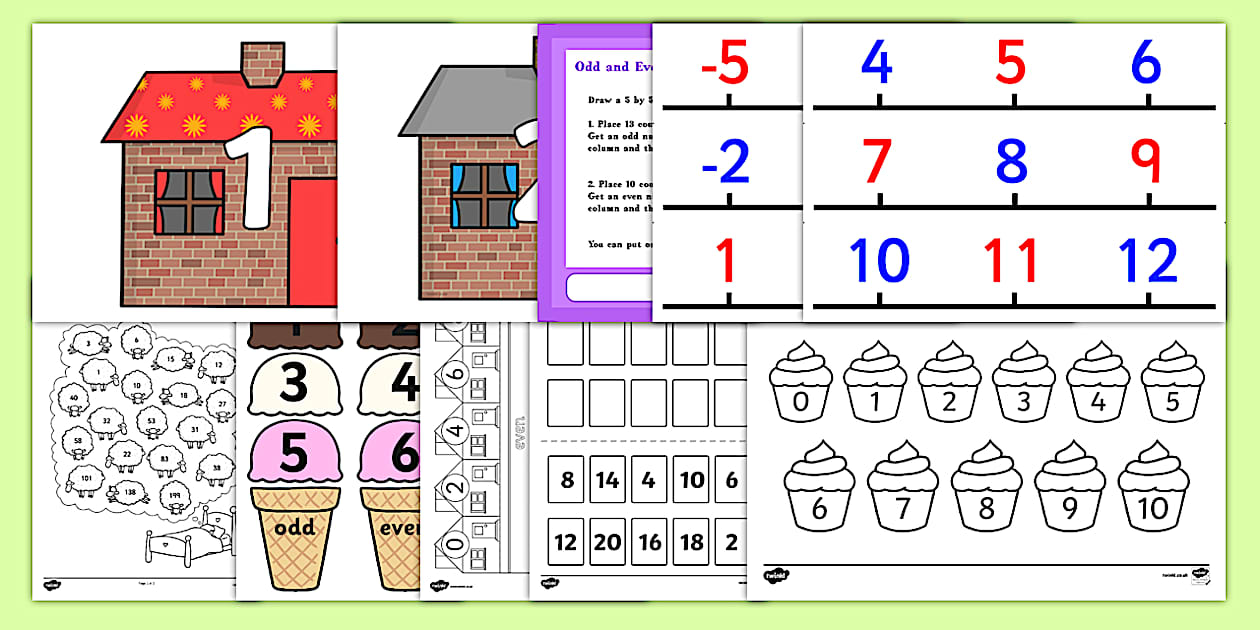 Odd and Even Games - Odd and Even Number Games Resource Pack