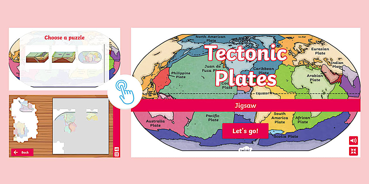 Tectonic Plates Interactive Jigsaw (teacher made) - Twinkl
