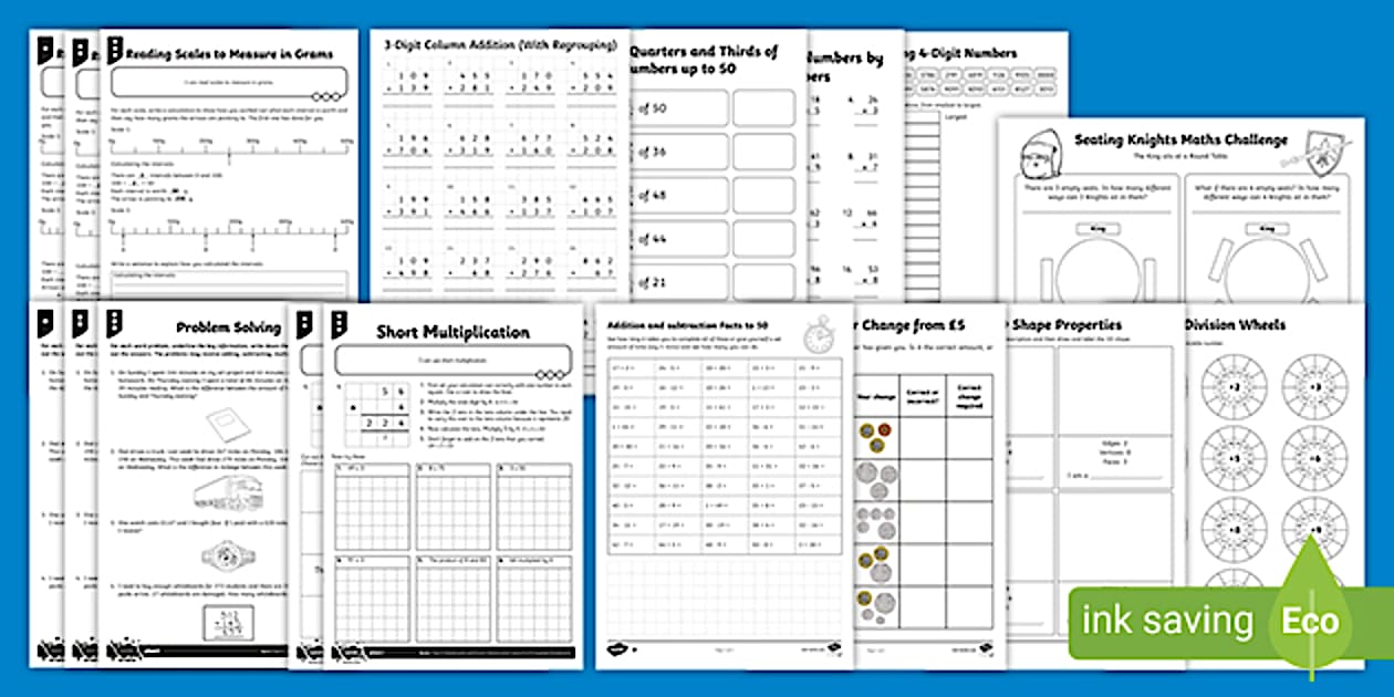 First Level P4 Numeracy Home Learning Pack (teacher made)