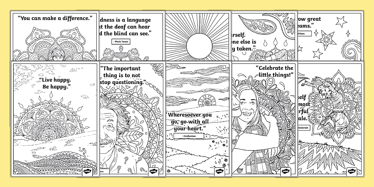 20 Inspirational Coloring Sheets for Kids | Twinkl USA