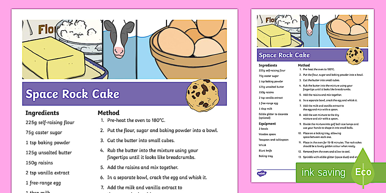 Space Rock Cakes Recipe (teacher made) - Twinkl