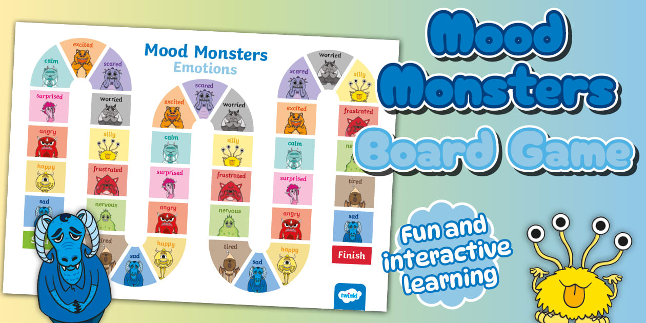 Mood Monsters Emotions Board Game | Twinkl