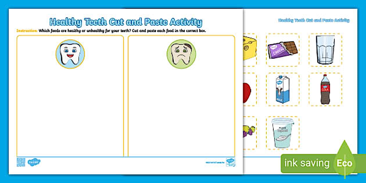 Taiwan Healthy Teeth Cut and Paste Activity (teacher made)