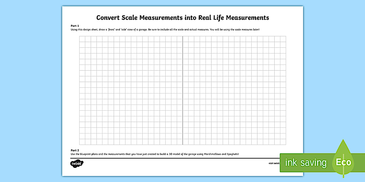 Designing and Constructing Using Scale Measurements Worksheet / Worksheet