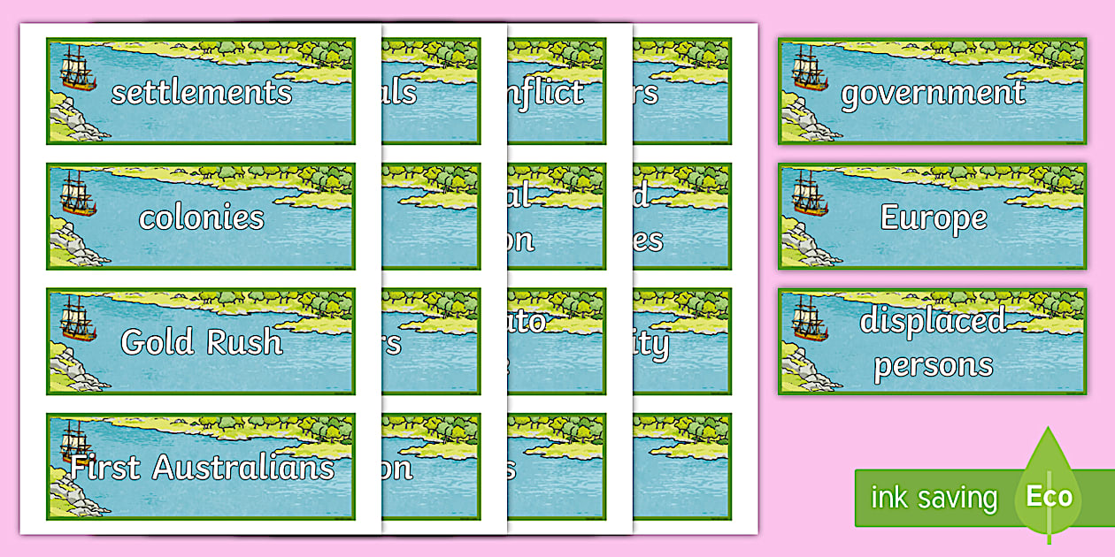 Migration to Australia Word Cards (teacher made) - Twinkl