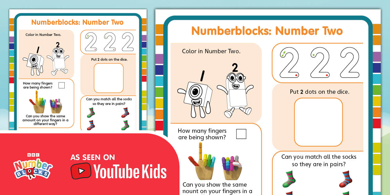 FREE! - Numberblocks: Number 2 Activity Worksheet | Twinkl