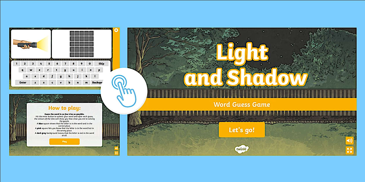 Light and Shadow Word Guess Game (teacher made) - Twinkl
