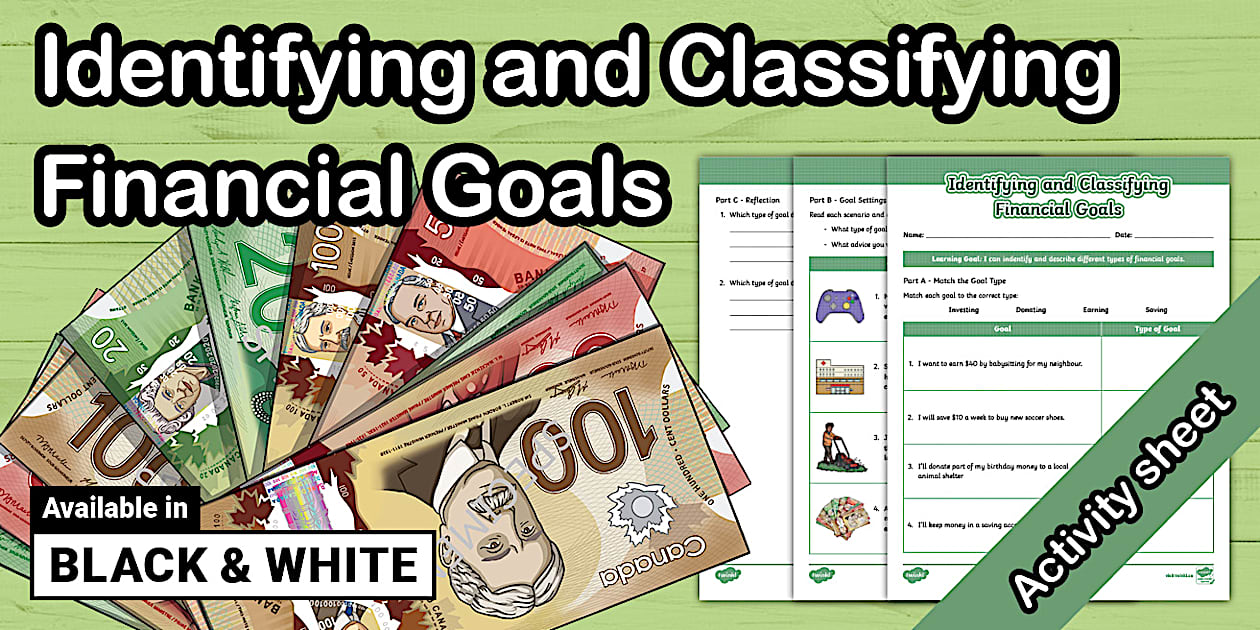 Identifying and Classifying Financial Goals Activity Sheet