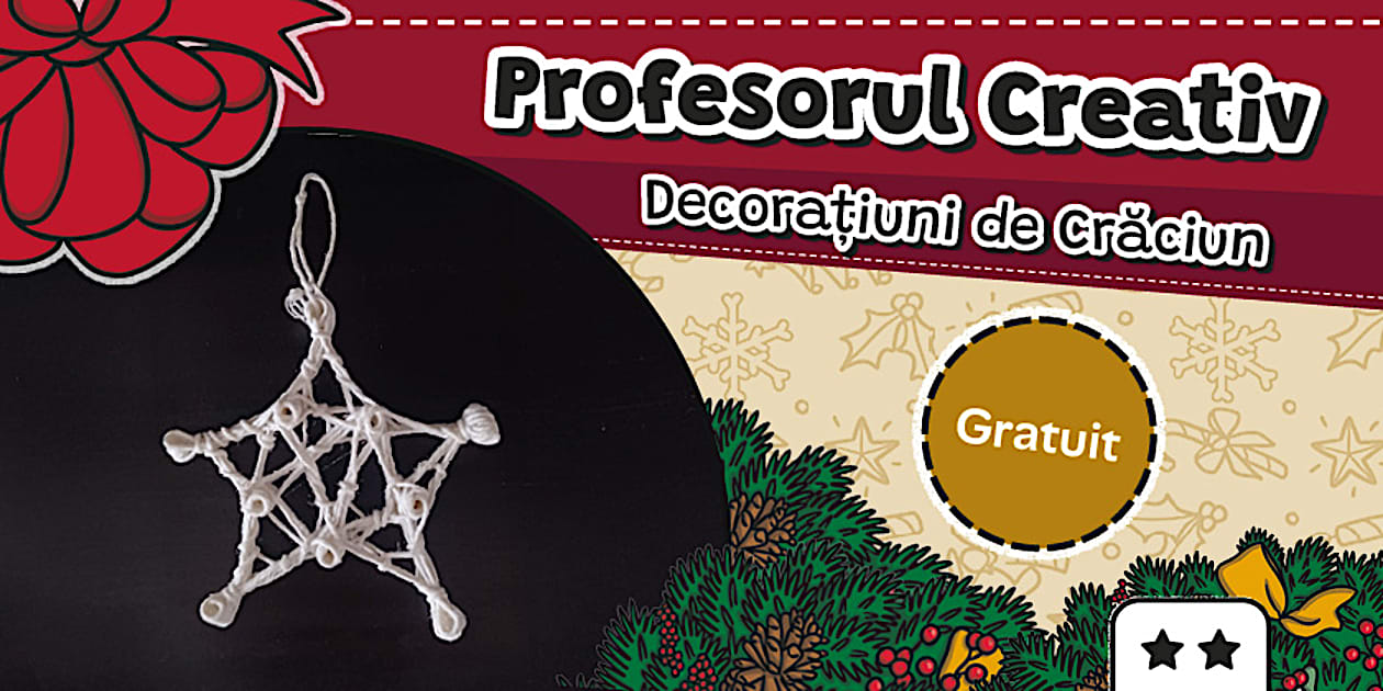 Steaua magică – Profesorul creativ Decorațiuni de Crăciun