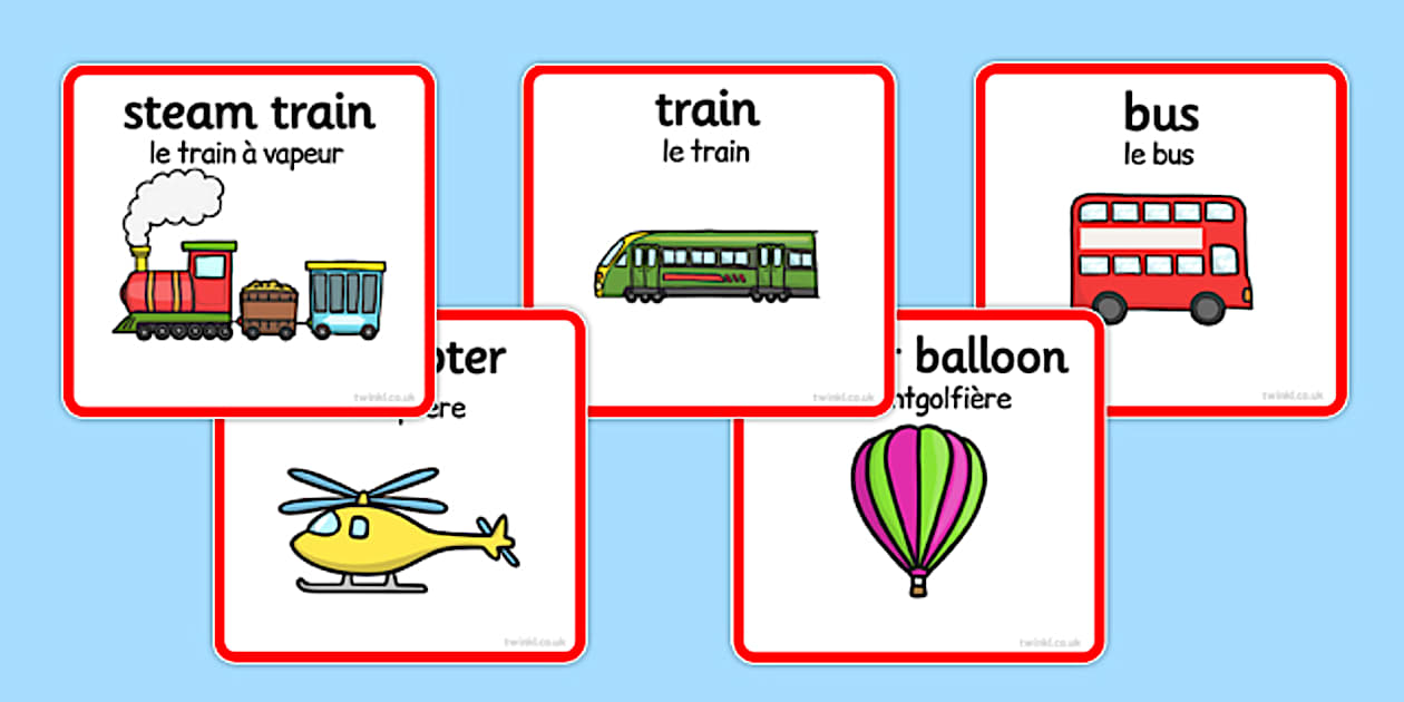 Transport Sorting Cards French Translation - Twinkl