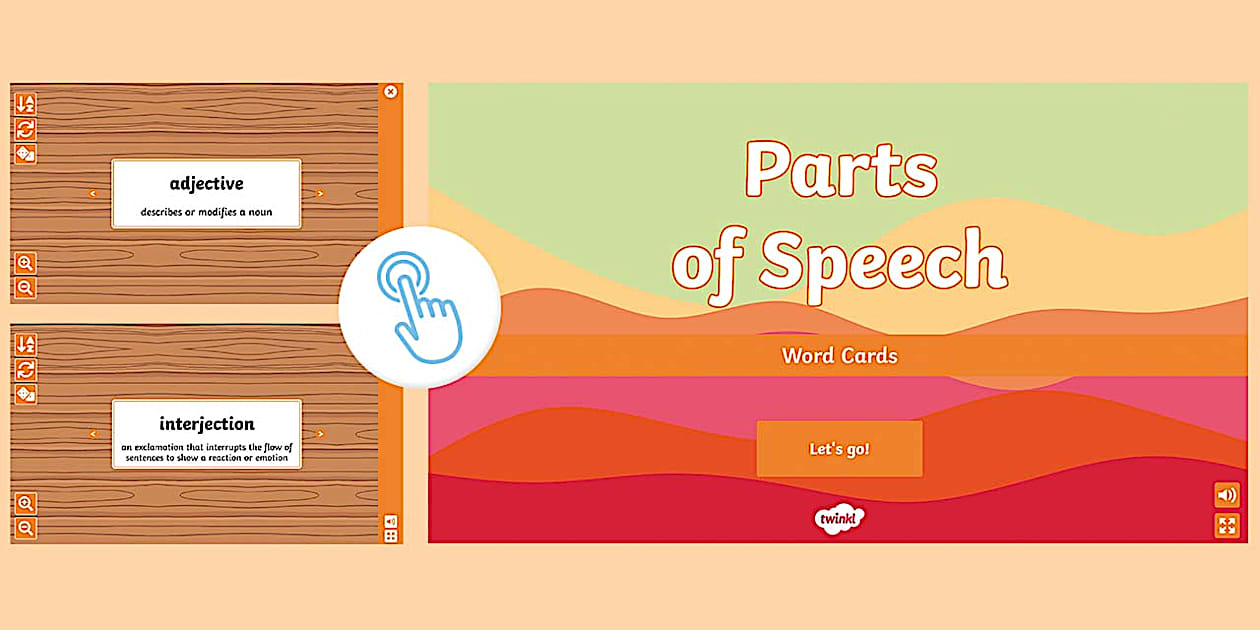 Parts of Speech Terms and Definitions Interactive Word Cards