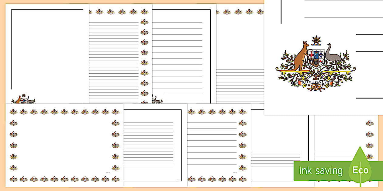 Editable Australian Coat of Arms Page Border Pack - Twinkl
