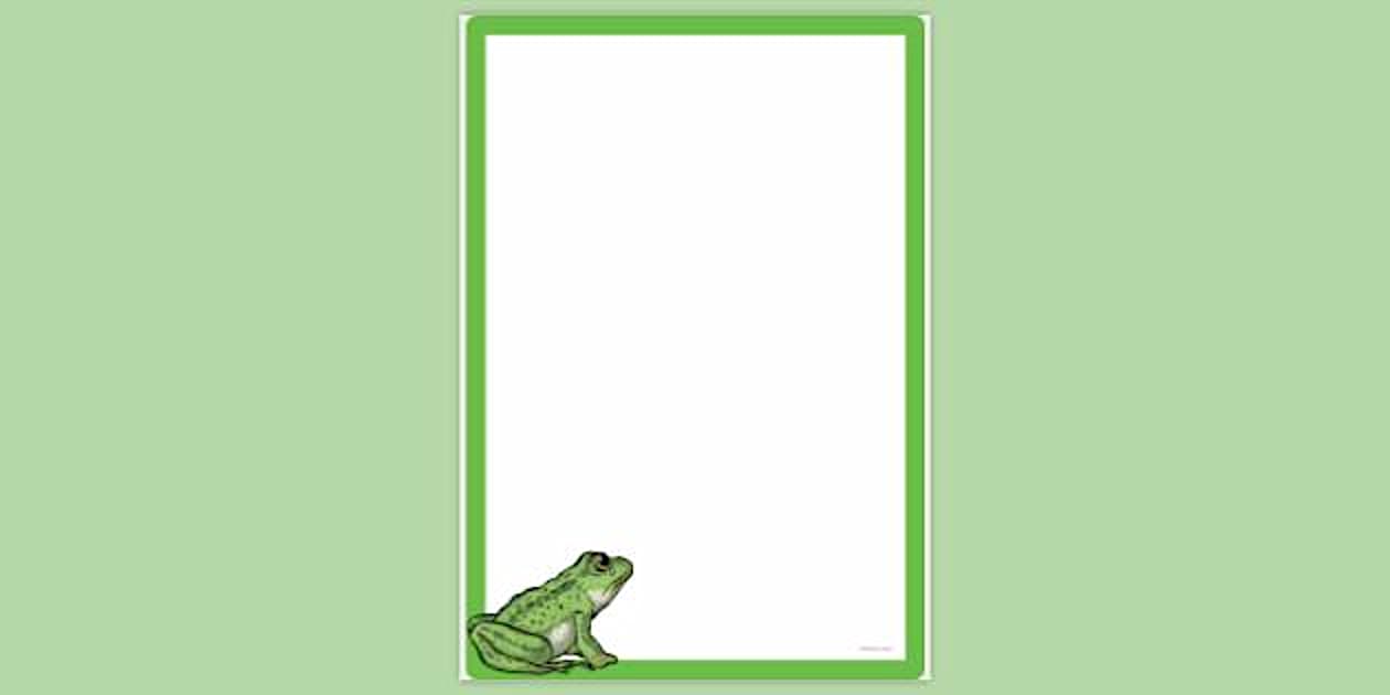 Simple Blank Crying Frog Page Border | Page Borders | Twinkl