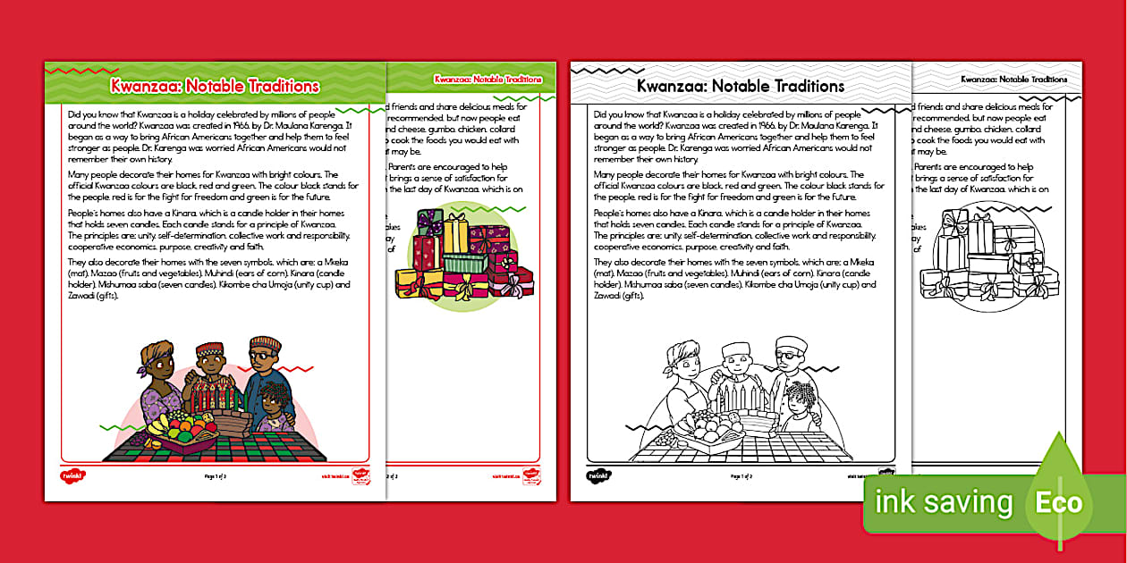 Kwanzaa Traditions Fact File | Primary Resources - Twinkl