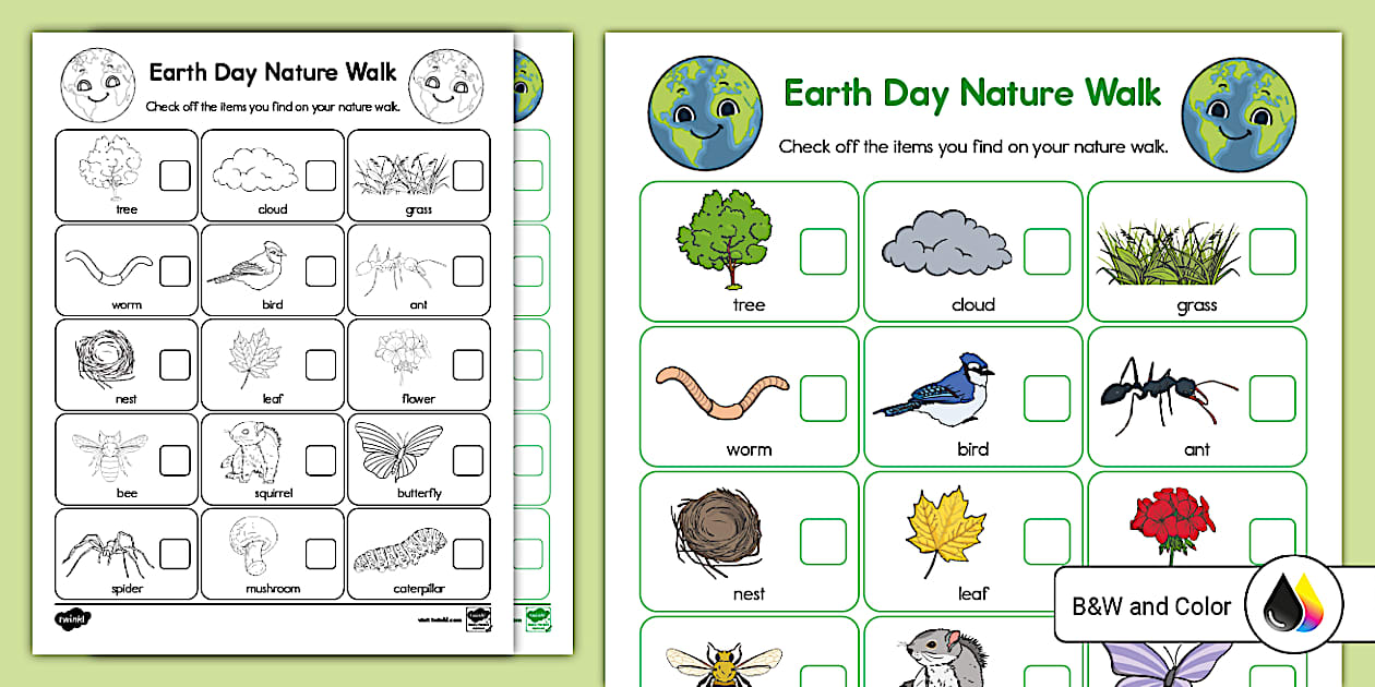 Earth Day Nature Walk Activity Sheet | Twinkl USA - Twinkl