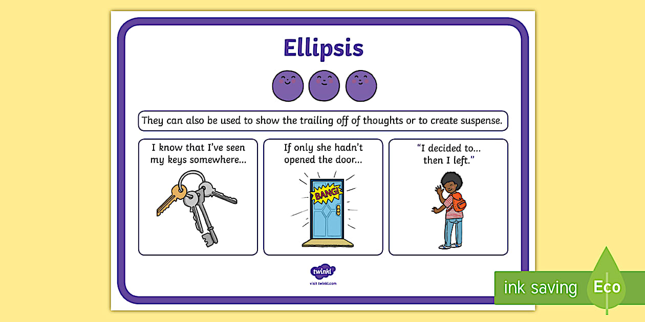 👉 Ellipsis Poster (teacher made) - Twinkl